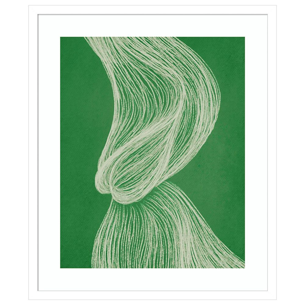 Emerald Motion II by Incado Wood Framed Wall Art Print