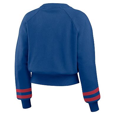 Women's WEAR by Erin Andrews Royal Texas Rangers Vintage Washed Cropped ...