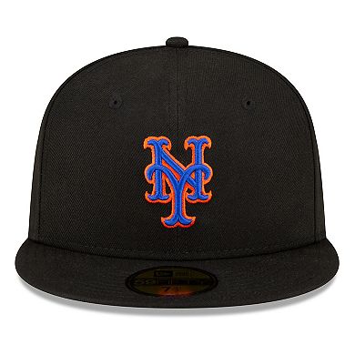 Men's New Era Black New York Mets 2024 MLB Postseason Side Patch ...