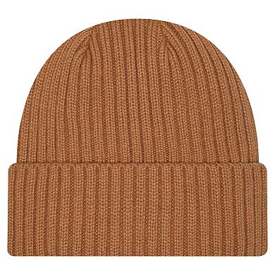 Men's New Era Tan Kansas City Chiefs Color Pack Cuffed Knit Hat