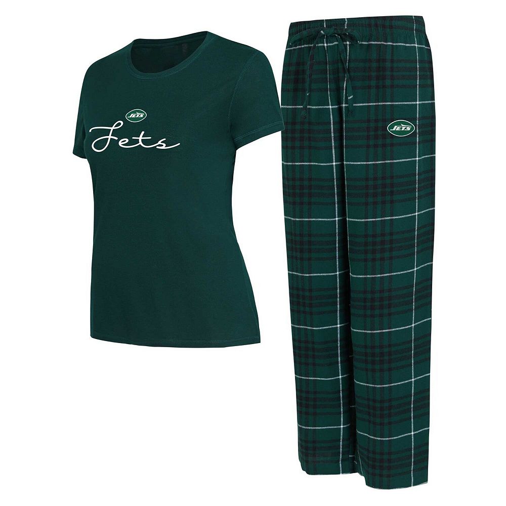 Women's Concepts Sport New York Jets Vector T-Shirt & Flannel Pants ...