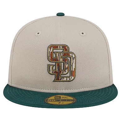 Men's New Era Natural/Hunter Green San Diego Padres Lifestyle Tree Bark ...