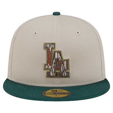 Men's New Era Natural/Hunter Green Los Angeles Dodgers Lifestyle Tree ...