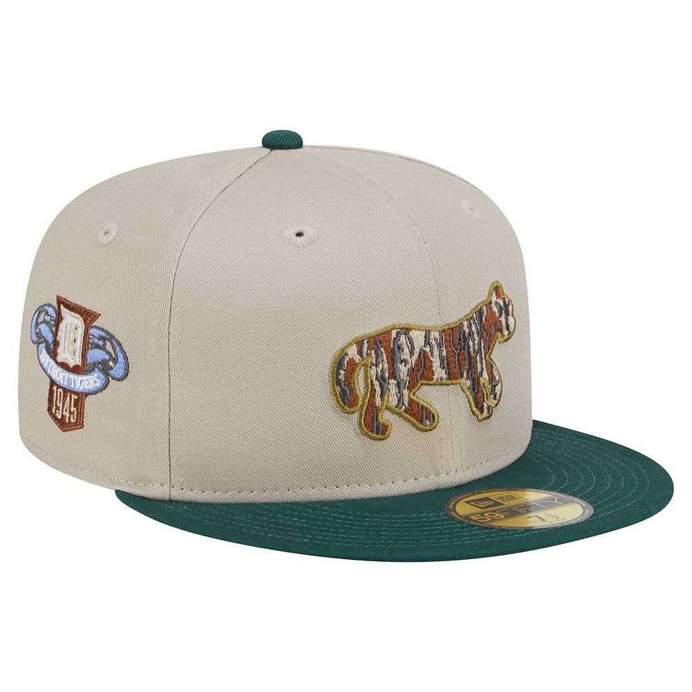 Men's New Era Natural/Hunter Green Detroit Tigers Lifestyle Tree Bark ...