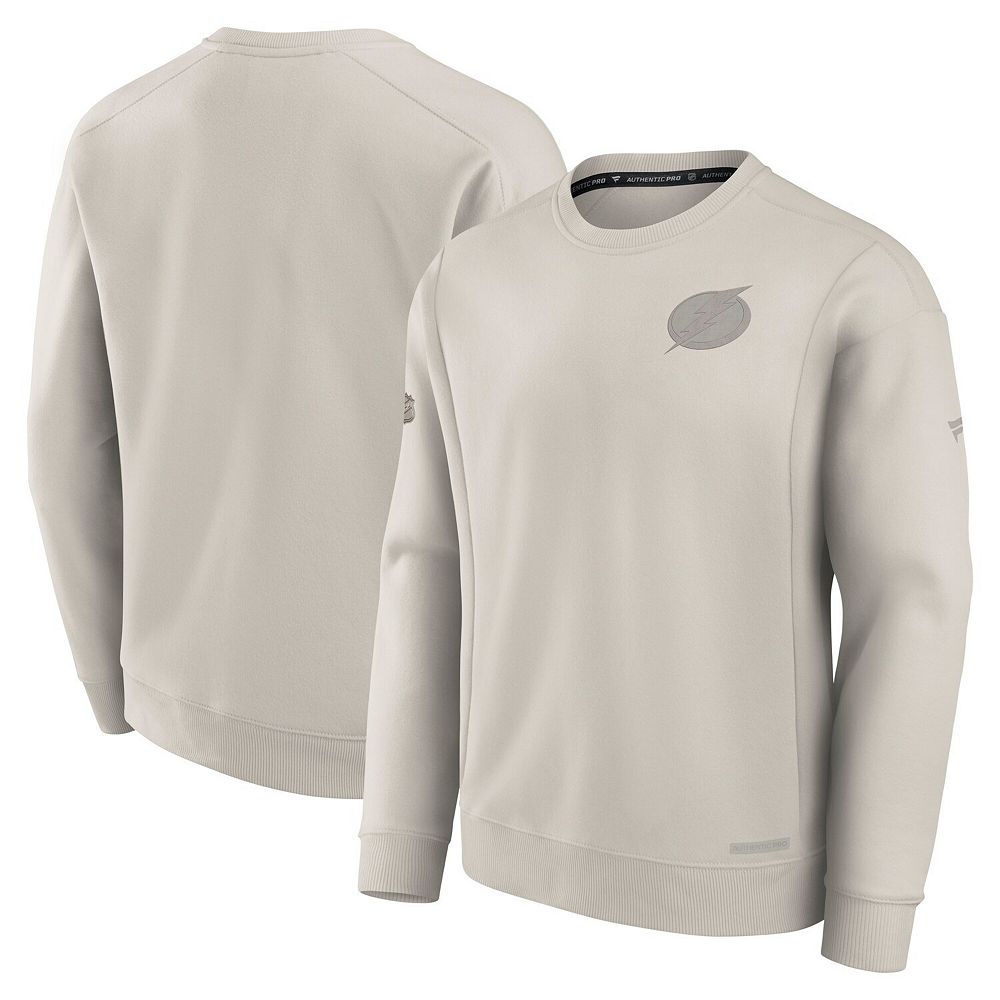 Men's Fanatics Cream Tampa Bay Lightning Authentic Pro Road Fleece ...