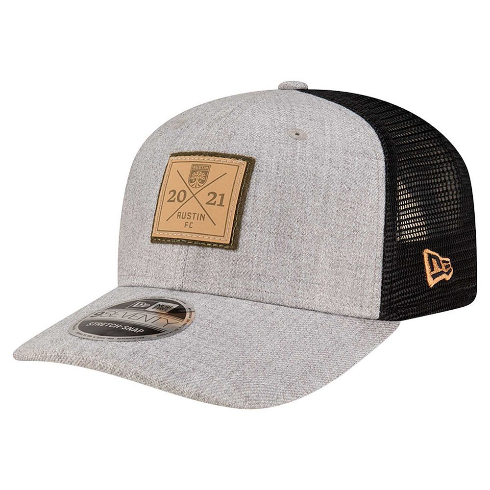 Men's New Era Heather Gray Austin FC Heather Patch 9SEVENTY Adjustable Hat