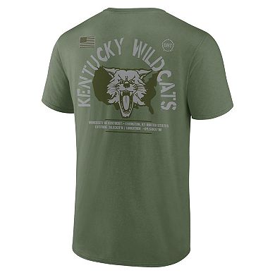 Men's Fanatics Olive Kentucky Wildcats OHT Military Appreciation Base T ...