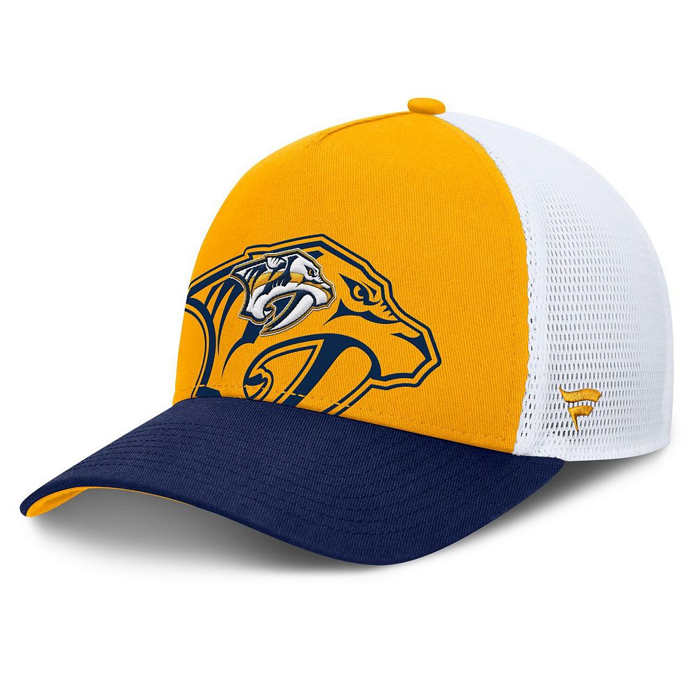 Men's Fanatics Gold/Navy Nashville Predators Authentic Pro A-Frame Rink ...