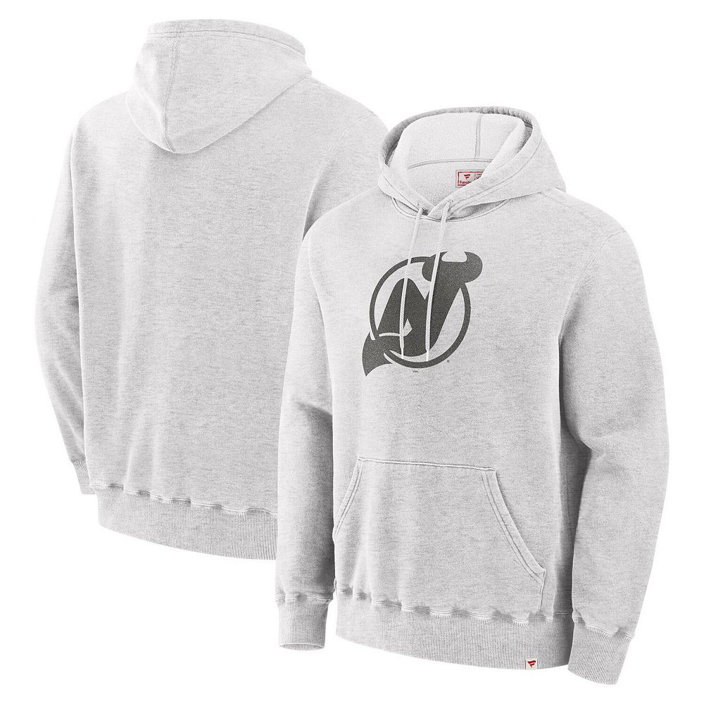 Men's Fanatics Cream New Jersey Devils Made in Canada Pullover Hoodie