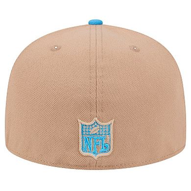 Men's New Era Tan Houston Oilers Gridiron Classics Throwback Logo Main ...