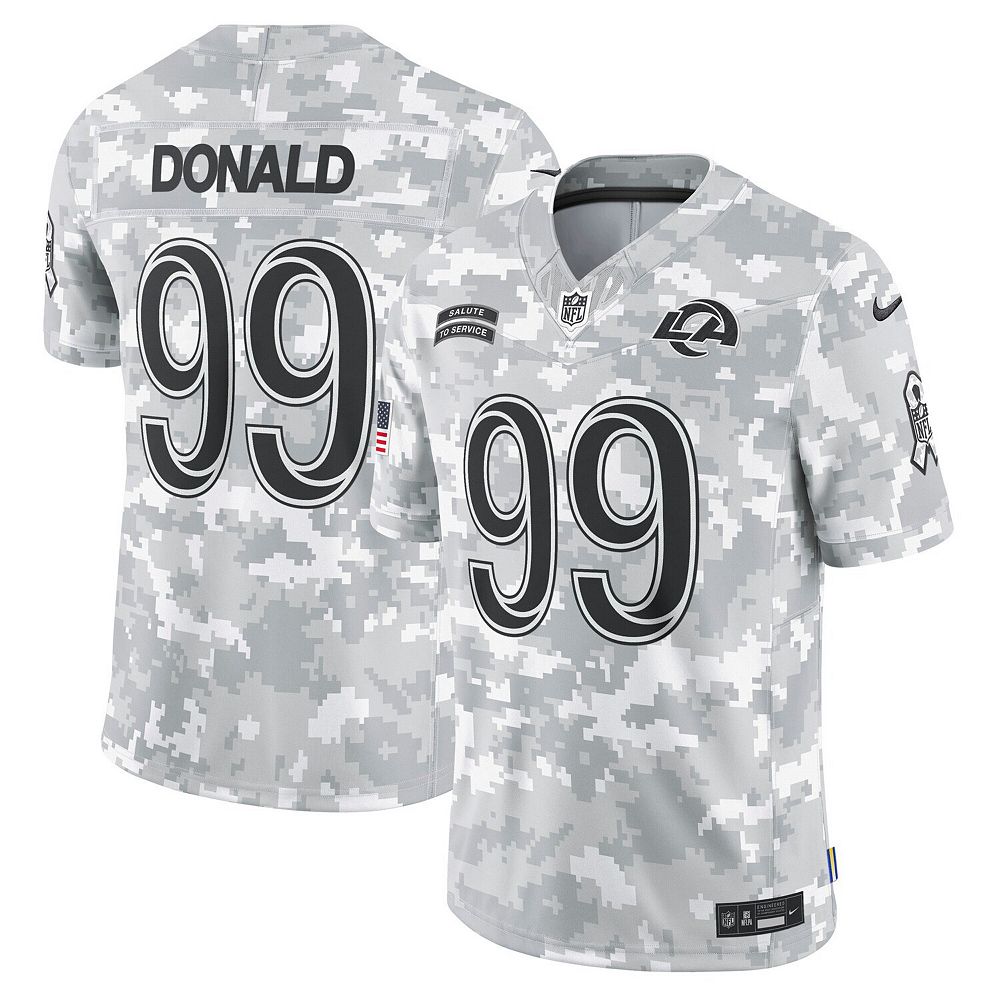 Men's Nike Aaron Donald Arctic Camo Los Angeles Rams 2024 Salute to ...