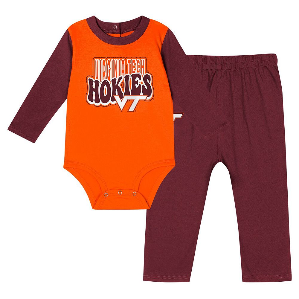 Infant Maroon Virginia Tech Hokies Double Up Long Sleeve Bodysuit ...