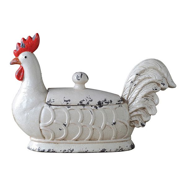 Storied Home Rooster Container & Lid