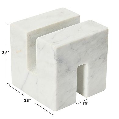 Storied Home Contemporary Marble Cookbook Stand
