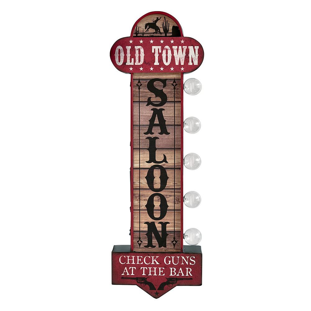 American Art Décor LED Old Town Saloon Metal Marquee Sign