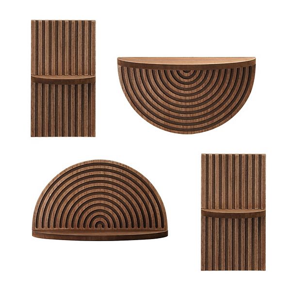 American Art Décor Half Circles Angles 4-pc. Shelf Wall Decor Set