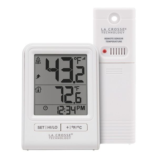 La Crosse Technology White Battery Operated Wireless Digital Thermometer