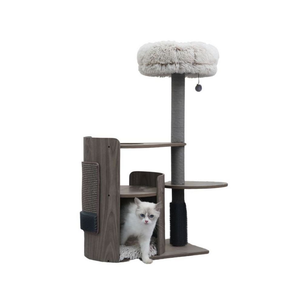 Petpals Mid-century Curved Cat Tree - 41"h, 4 Level, Medium, Cullen