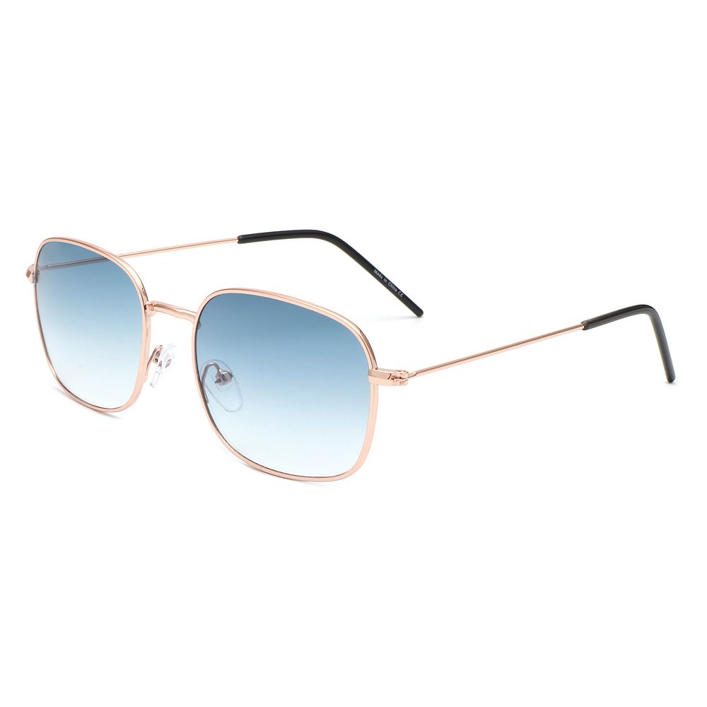 Square Flat Top Tinted Retro Fashion Sunglasses