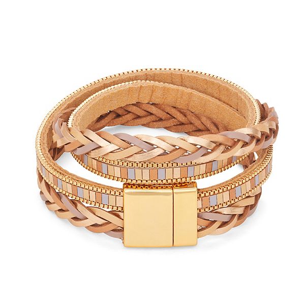 Sonoma Goods For Life® Gold Tone Braided Wrap Bracelet