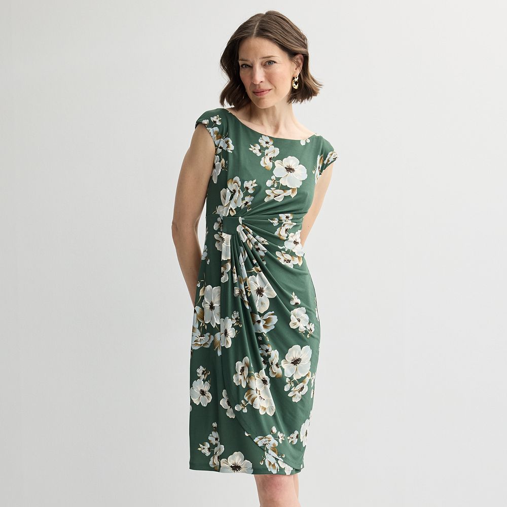 Women's Studio Connection Printed Ity Side Tab Dress