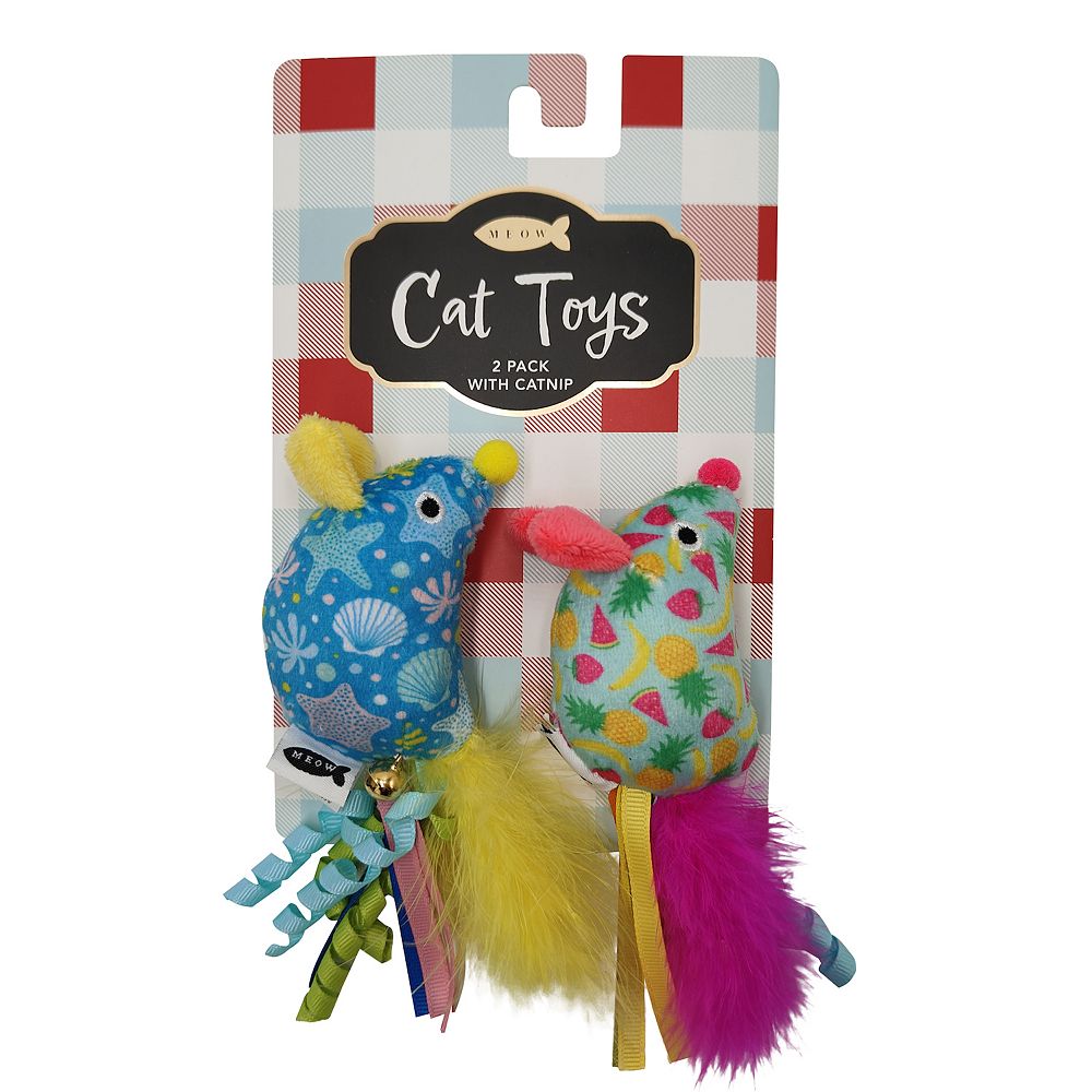 Meow 2-Pack Mice Catnip Plush Set