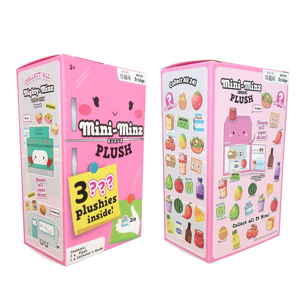 Mini-Minz Kawaii Snacks 3-Piece Mystery Plushes Pack
