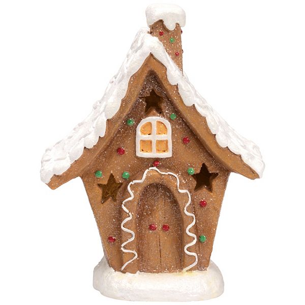 Northlight LED Lighted Gingerbread House with Star Windows Christmas ...