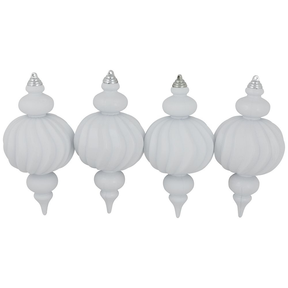Northlight 4-Piece Shatterproof Finial Christmas Ornaments Set