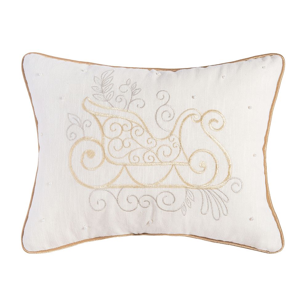 C&F Home Gold Sleigh Christmas Throw Pillow