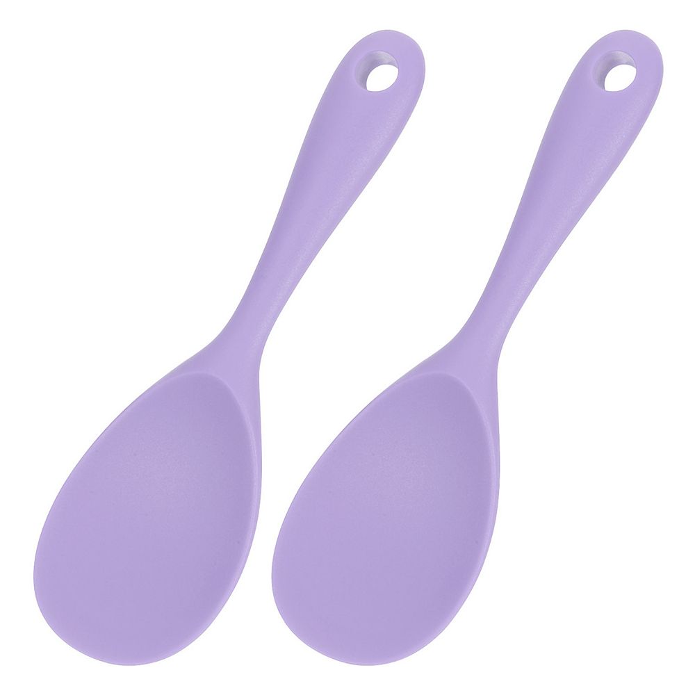 2 Pack Rice Paddle, Silicone Rice Spoon Non Stick Rice Spatula Heat ...