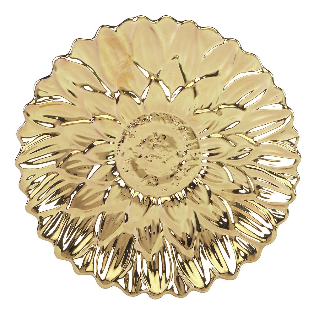 Certified International Golden Sunflowers 4-pc. Dessert Plates Set