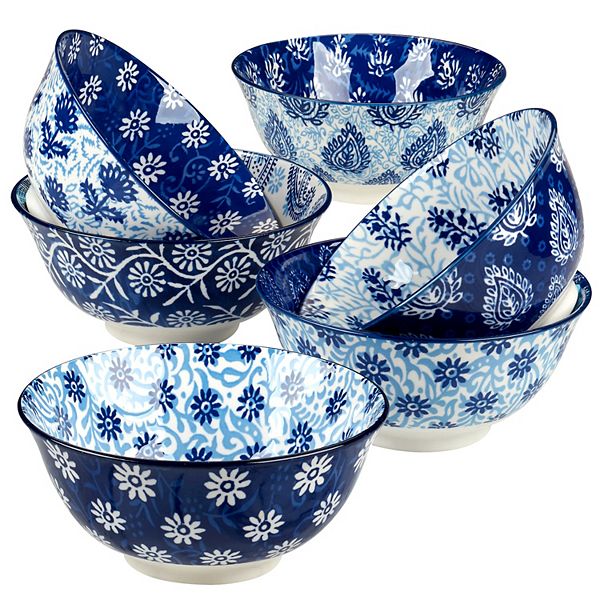 Certified International Carnival Blue 6-pc. All Purpose Bowls Set