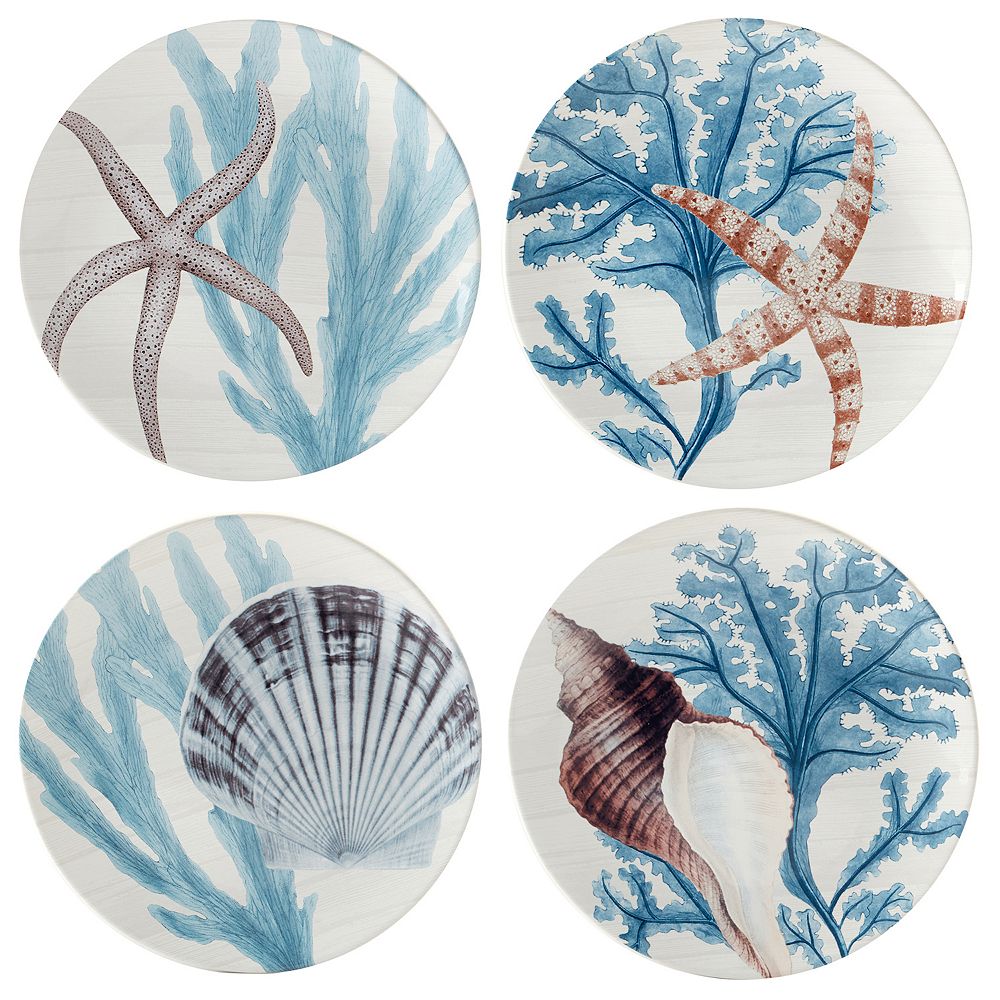 Certified International Beyond the Shore Dinner Plates 4-piece Set