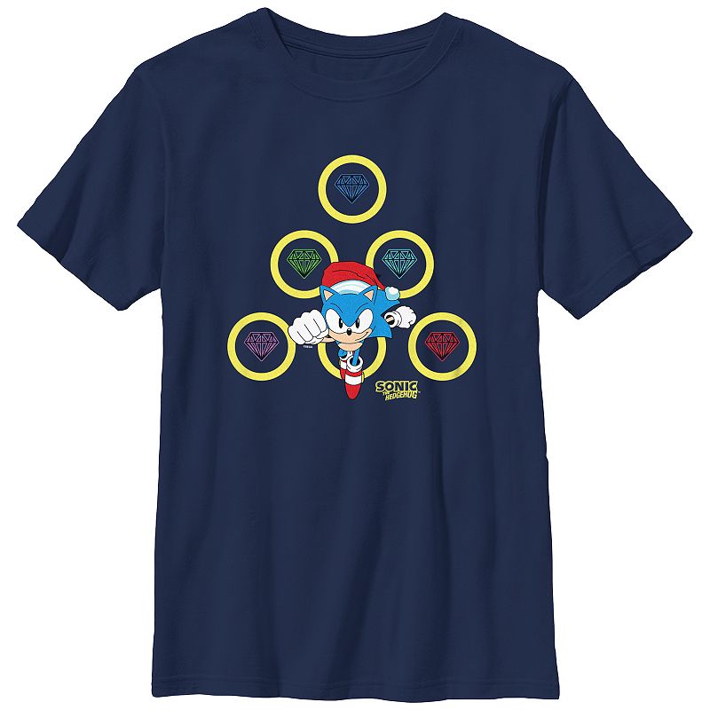 UPC 198778665948 - Boys 8-20 Sonic The Hedgehog Rings Tree Graphic Tee ...