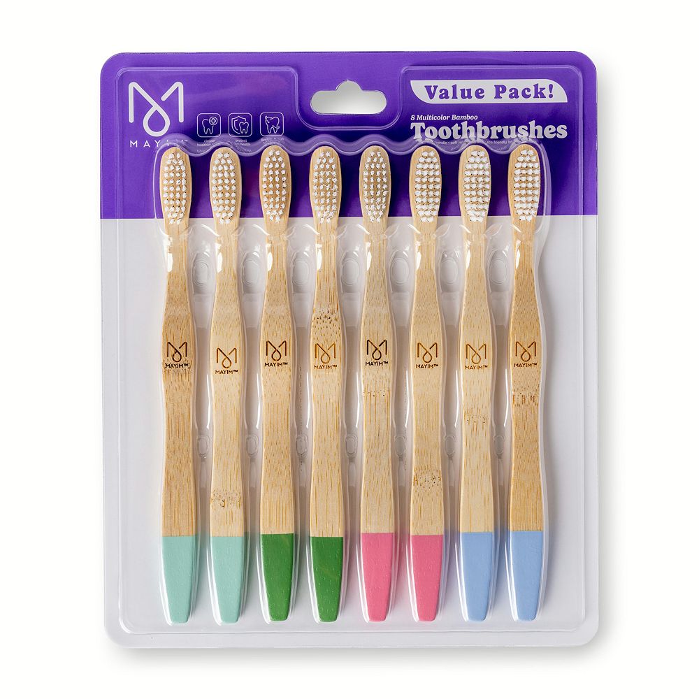 Core Bamboo 8-pc. Bamboo Deep-Clean Toothbrush Set