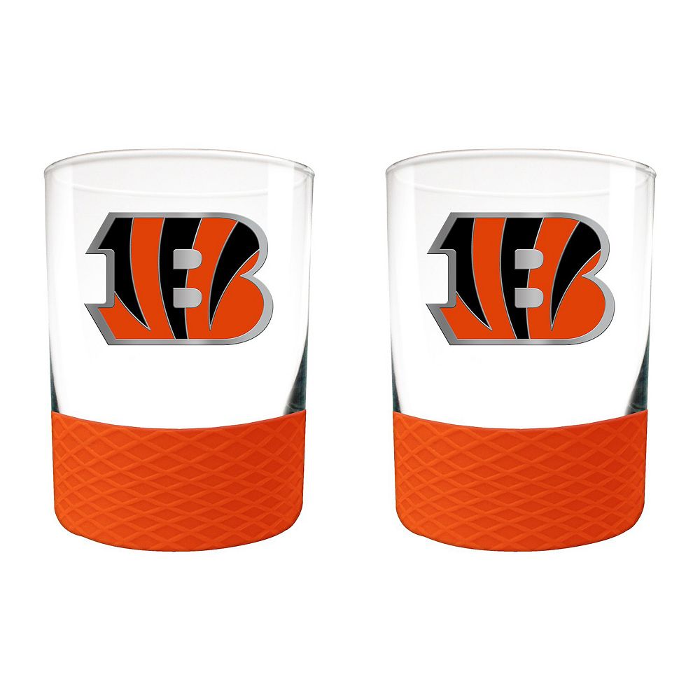 NFL Cincinnati Bengals 14-oz. 2 pc Commissioner Rocks Glass Set