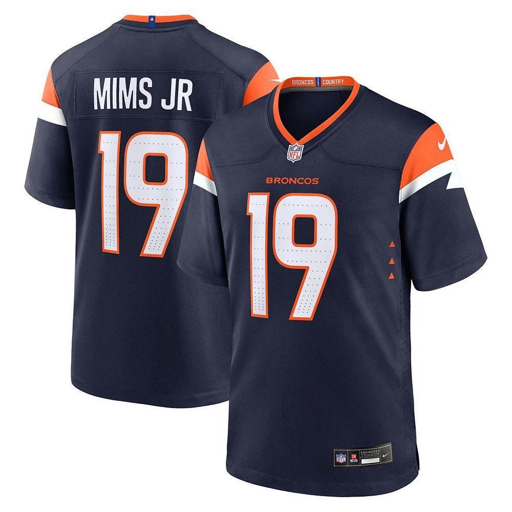 Men's Nike Marvin Mims Jr Navy Denver Broncos Alternate Game Jersey