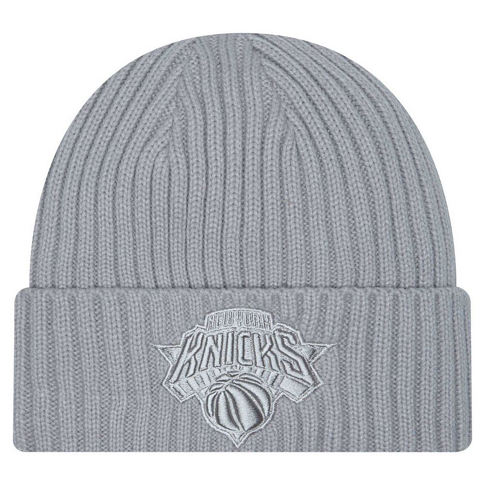 Men's New Era Gray New York Knicks Color Pack Cuffed Knit Hat