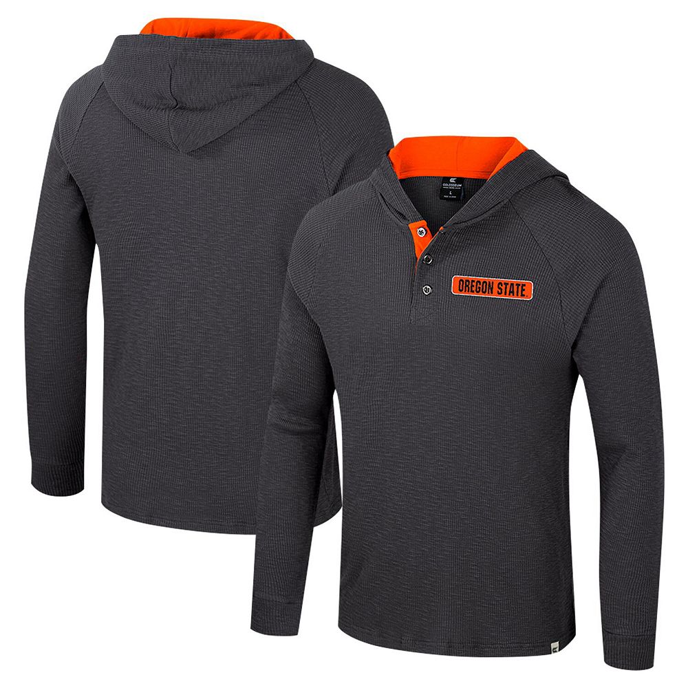 Men's Colosseum Charcoal Oregon State Beavers Dujour Ralgan Long Sleeve ...