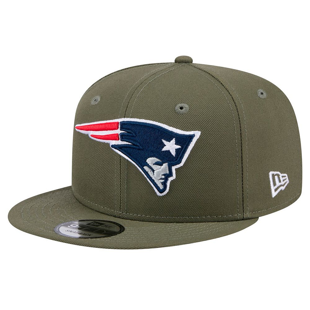 Men's New Era Olive New England Patriots Main 9FIFTY Snapback Hat