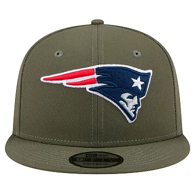 Men's New Era Olive New England Patriots Main 9FIFTY Snapback Hat