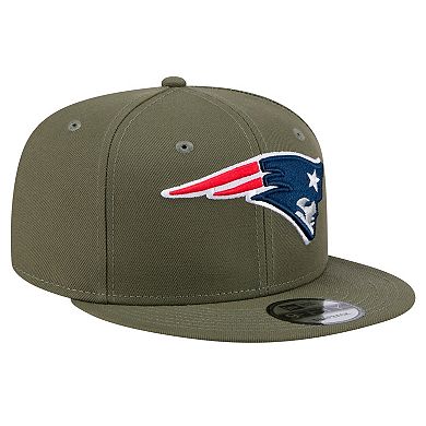 Men's New Era Olive New England Patriots Main 9FIFTY Snapback Hat