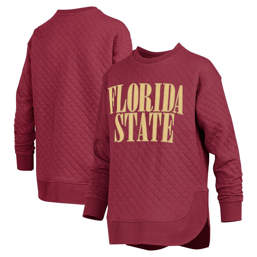 Women's Pressbox Garnet Florida State Seminoles Quilted Long Sleeve ...