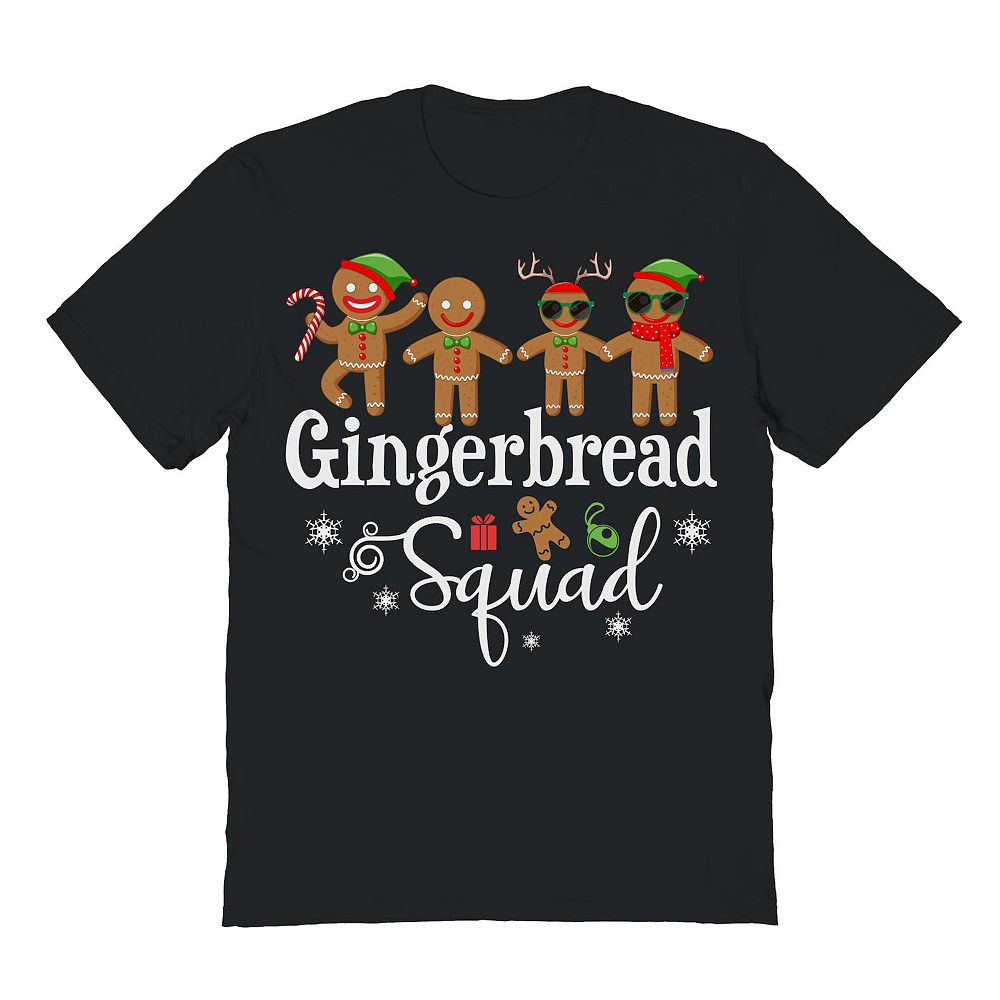 Men's Gingerbread Squad Christmas Graphic Tee