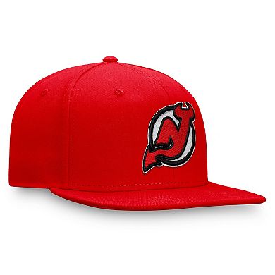 Men's Fanatics Red New Jersey Devils Core Primary Logo Snapback Hat