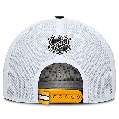 Men's Fanatics Gold/White Boston Bruins Authentic Pro Rink Trucker Hat