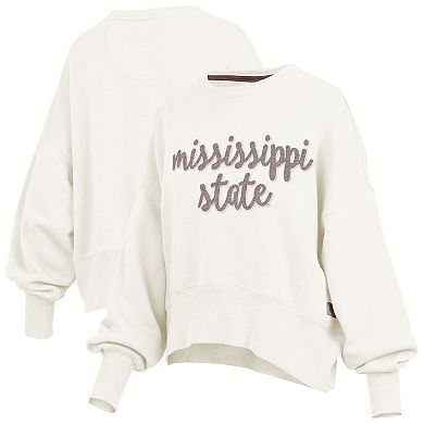 Women's Pressbox Cream Mississippi State Bulldogs Chelsea Oversized ...