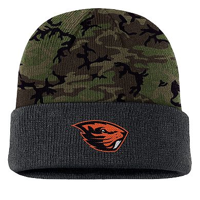Men's Nike Camo Oregon State Beavers Military Appreciation Cuffed Knit Hat