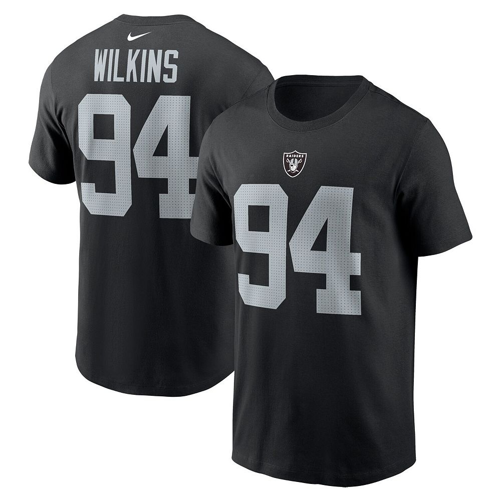 Men's Nike Christian Wilkins Black Las Vegas Raiders Player Name ...